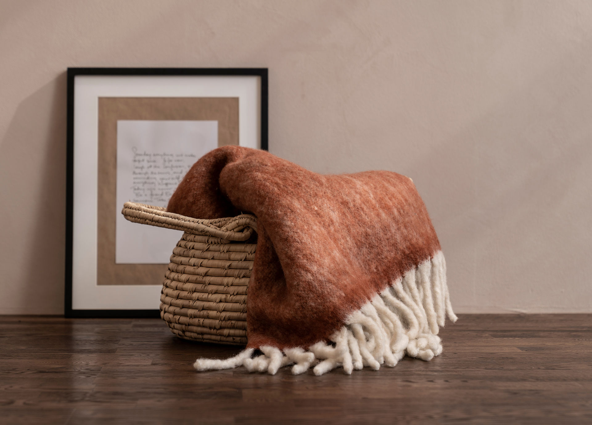 MORGAN pläd rost 59% Ull 26% Akryl, 15% nylon 170x130 cm - Stort utbud ...