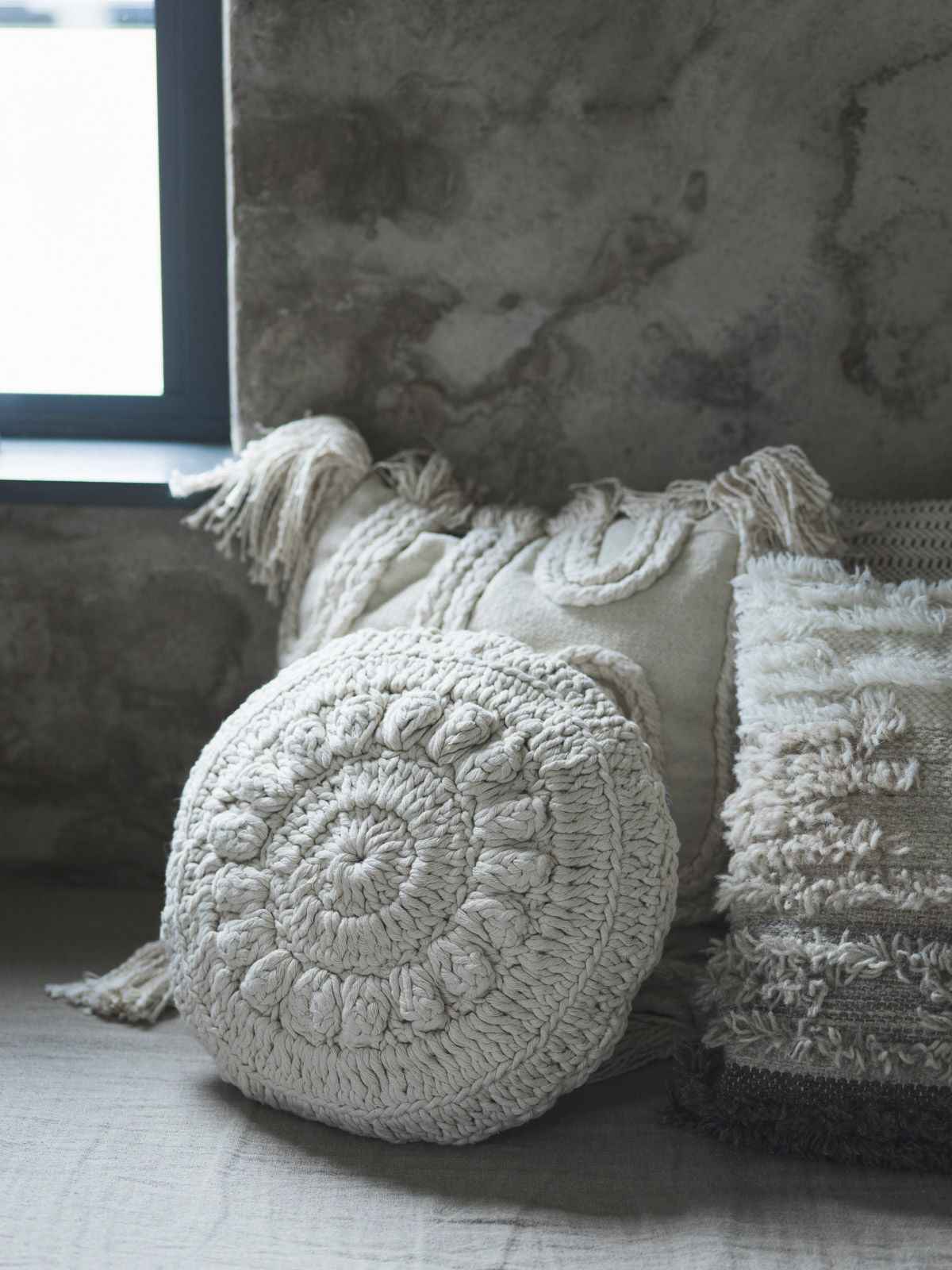 MANDY Kuddfodral offwhite 45x45cm 100% bomull 30 grader fintvätt ...