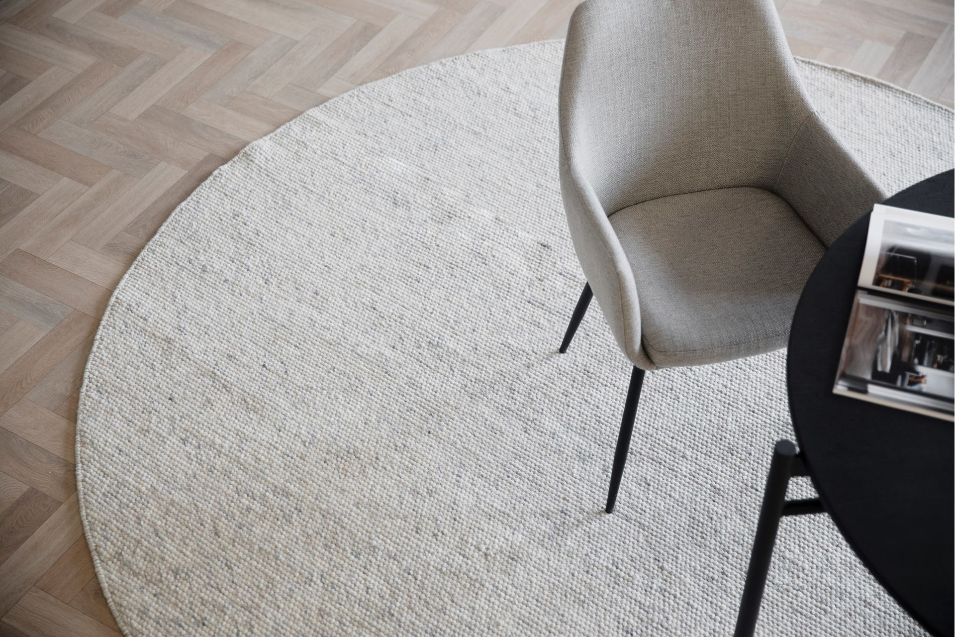 AUCKLAND Matta rund dia 250 natur ull - Stort utbud hos Em home