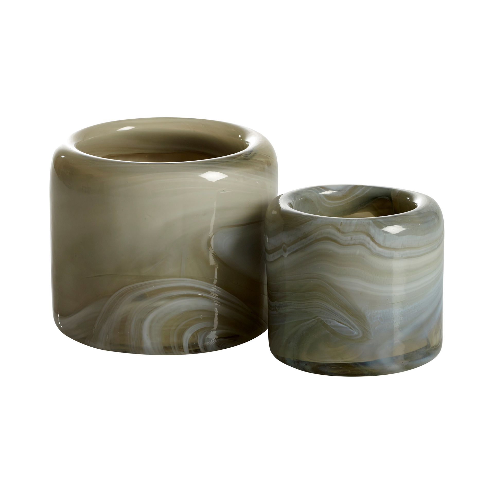 PURO Ljuslykta beige 11x11 h12cm 100% munblåst glas - Stort utbud hos Em home