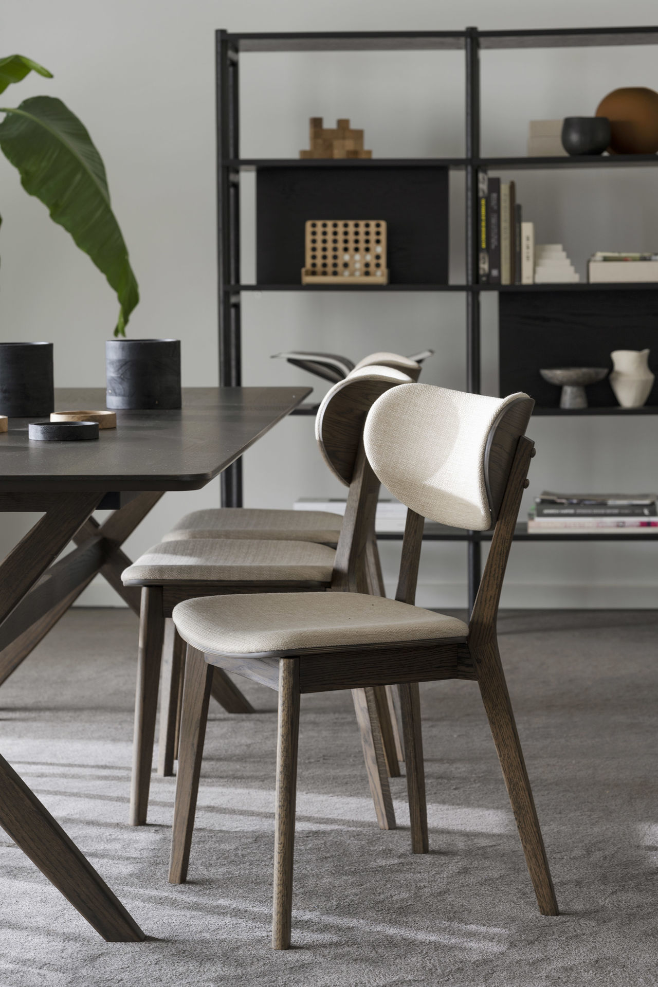 KATO stol brun ek/beige tyg - Stort utbud hos Em home