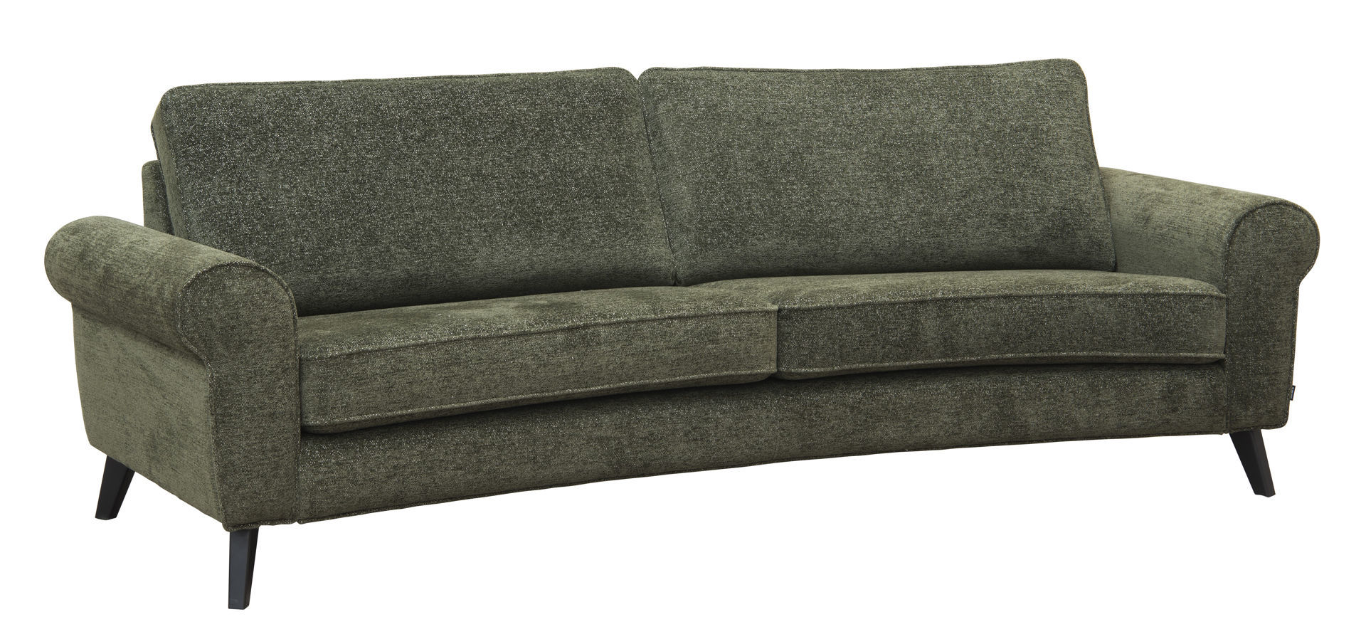 LIBERTY Svängd 3-sits soffa 1473 tyg Nicole 11346-29 bottle green, arm ...